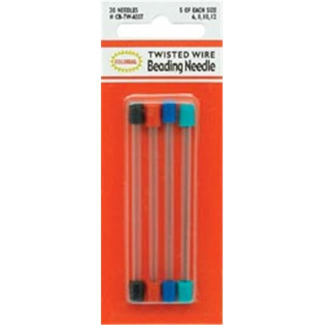 Twisted Wire Beading Needles 20/pkg, 5 Each of #6, #8, #10, #12 ...