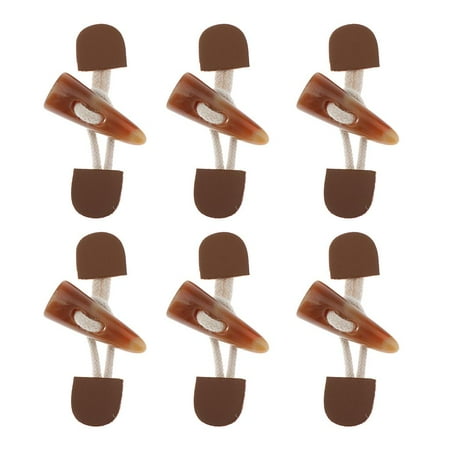 6 Pieces PU Leather Toggle Toggle Buttons Wedge Button Toggle Button ...