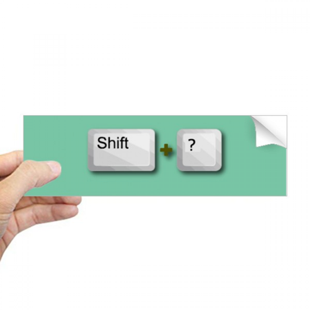 Combination Effect Shift Question Mark Rectangle Bumper Sticker ...