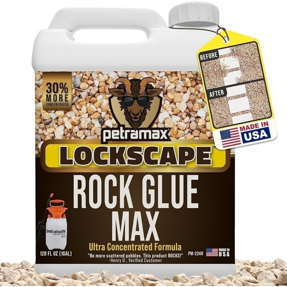 PetraMax Rock Glue, 1 Gallon Landscaping Adhesive for Gravel, Mulch ...