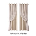 ddioayh Double Layer Blackout Thermal Insulated Curtains With Star Lace ...