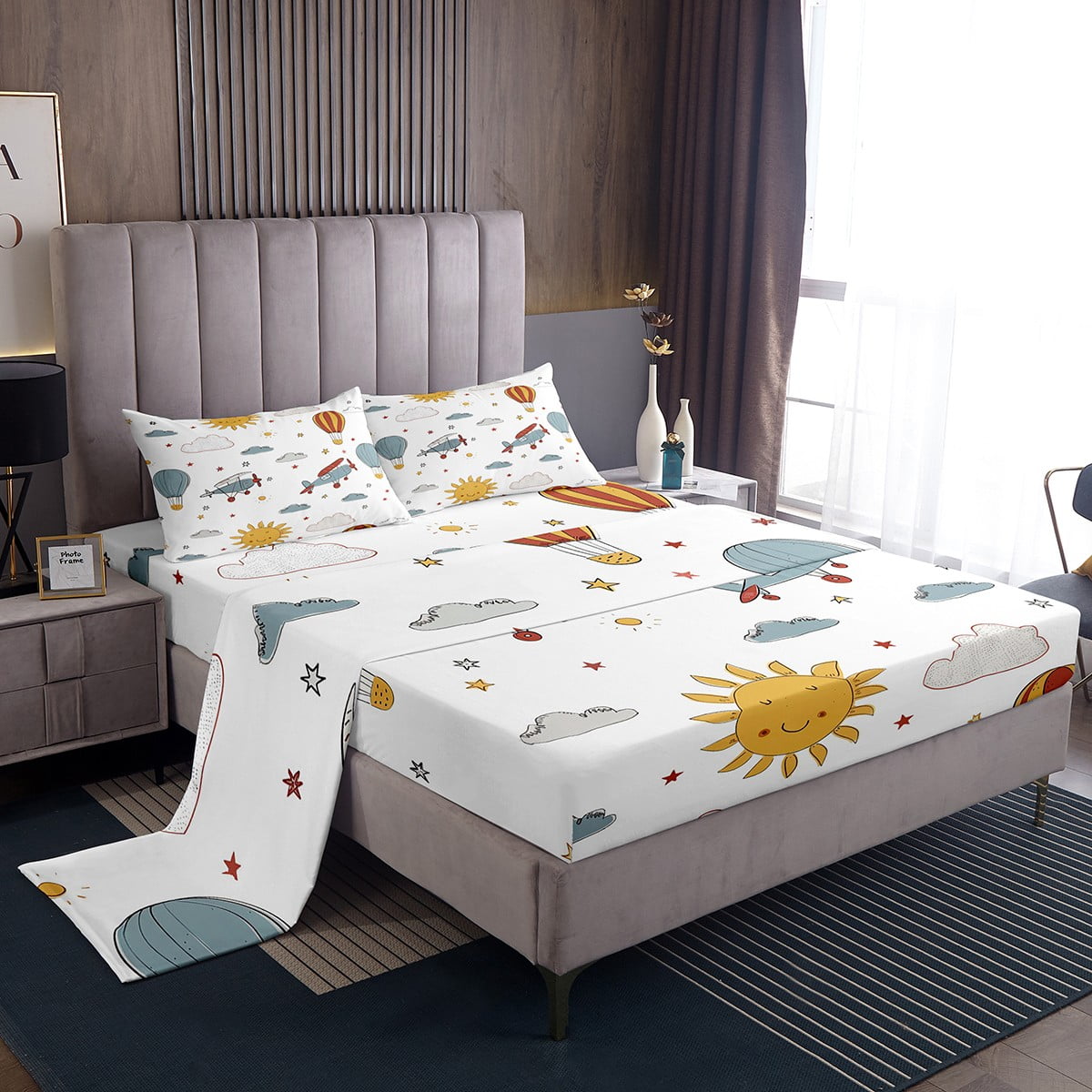 Click here for Yst Kids Airplane Bed Sheets Full Cartoon Aircraft... prices