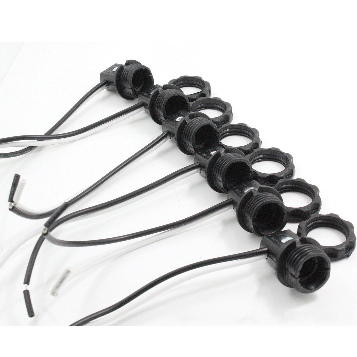 6PCS Candelabra Base Led,Screw Rings 8'' Wire Leads,Lamp Holder (E12 ...