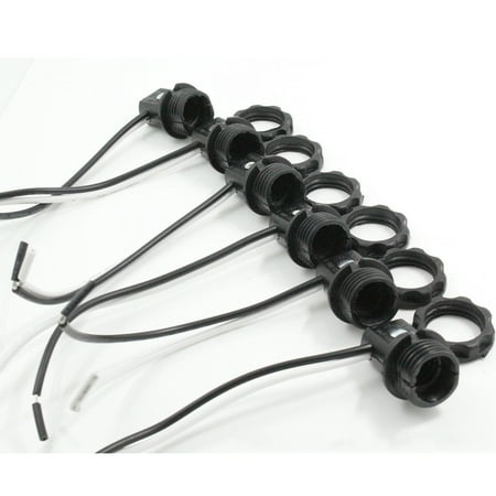 Set of 6 Candelabra Base Led,Lamp Holder (E12) Sockets w/Screw Rings 8 ...