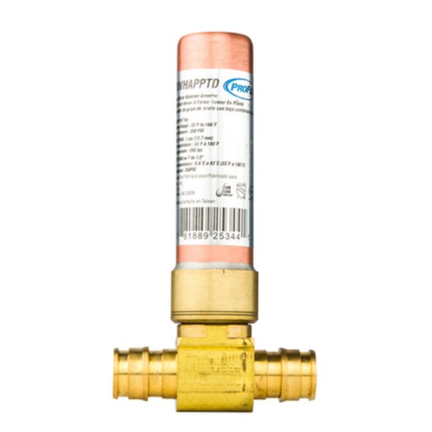 Proflo Pfxwhapptd 1/2" F1960 Pex Tee Water Hammer Arrestor - Walmart.com