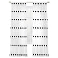 Boho Black Geometric Dots on White Sheer Curtains 2 Panels Set Modern ...
