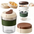 Dienrx Overnight Oat Container with Lid, Separated Fruit And Nut ...