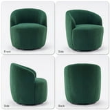 Ouyessir Swivel Barrel Chair Set of 2,Modern Round Accent Armchairs ...