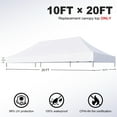 EUROMAX USA 10x20 Pop Up Canopy Replacement Cover, Instant Ez Canopy ...