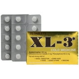 Xl-3 Cold and Flu Tablets, Temporary Relieves Nasal Congestion and ...