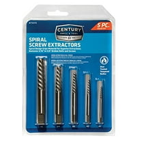 Century Drill & Tool 73414 Spiral Flute Screw Extractor Set, #1 - #6 ...