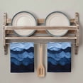 1 Pack Abstract Art Ocean Kitchen Towels Gradient Blue Impressionist ...