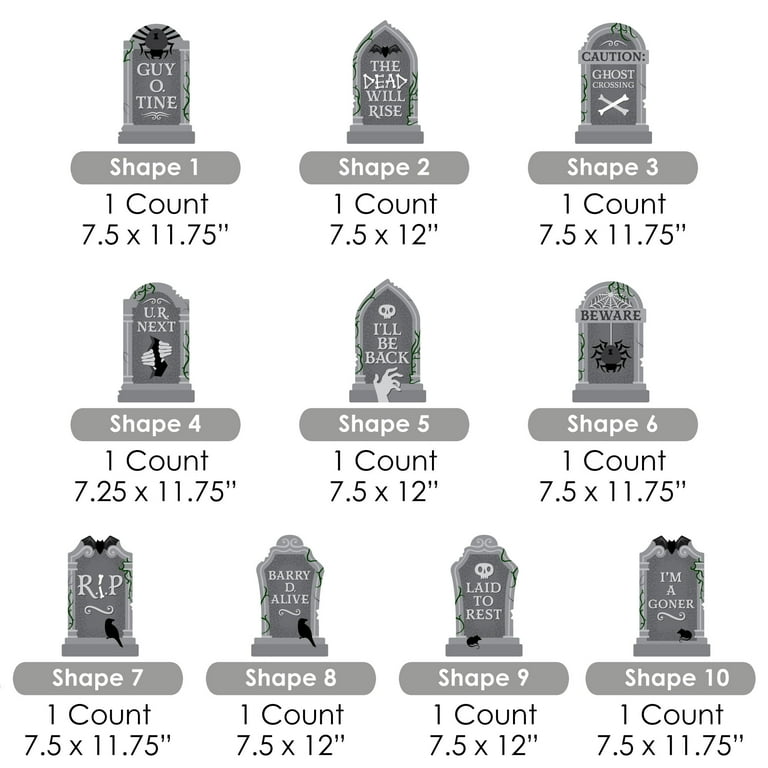 Halloween Tombstone Shapes