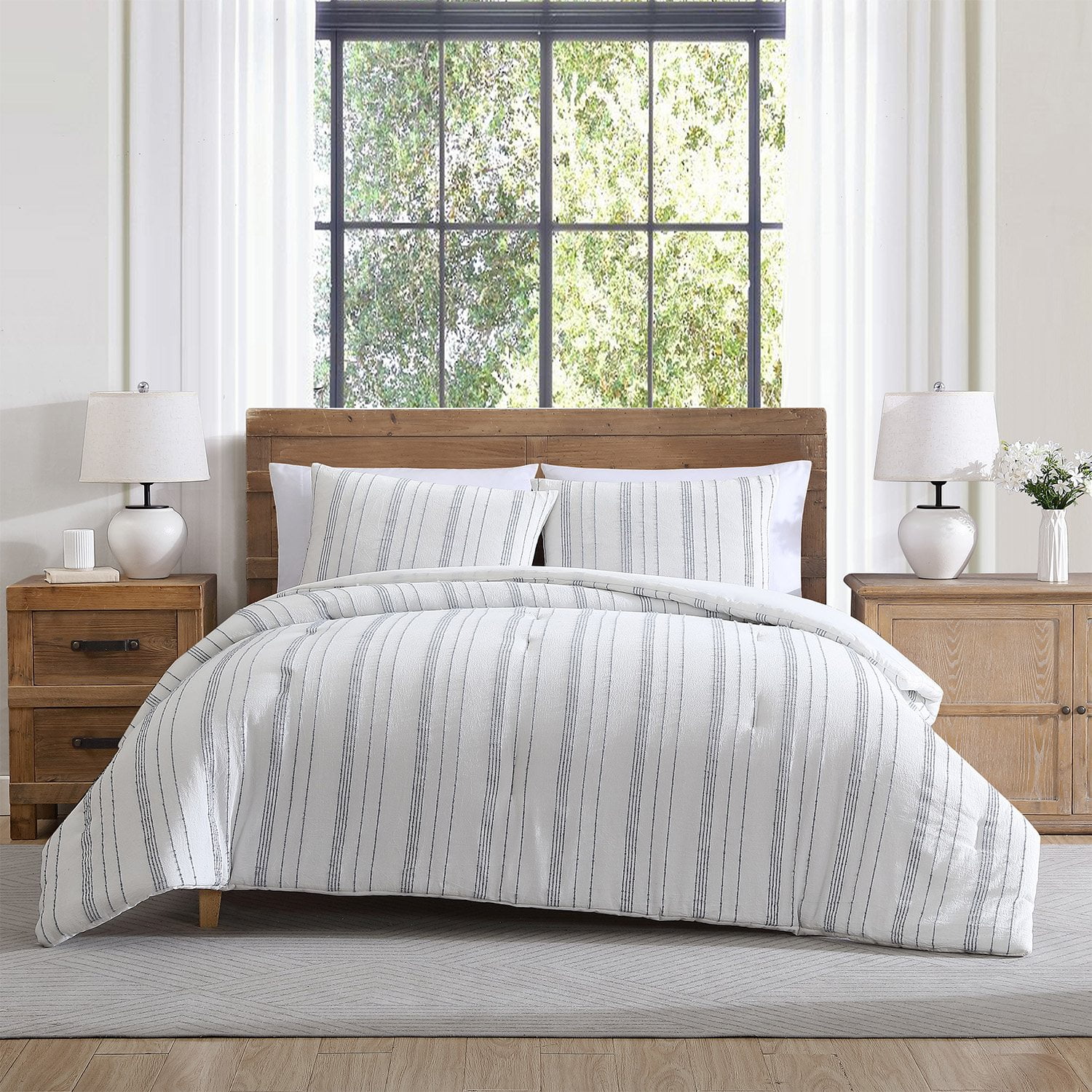 Tahari Home 3-Piece Cotton Comforter Set, Assorted Designs and Sizes ...