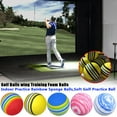 AYFFDIYI 10x Golf Training Foam Balls Rainbow Sponge Practice Balls for ...