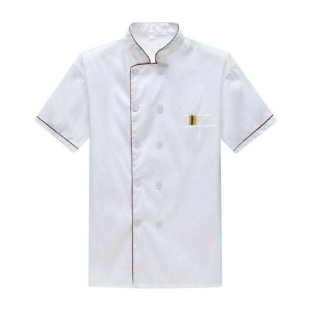 Unisex Uniform Bakery Food Service Short Sleeve Breathable Cook XL Red ...