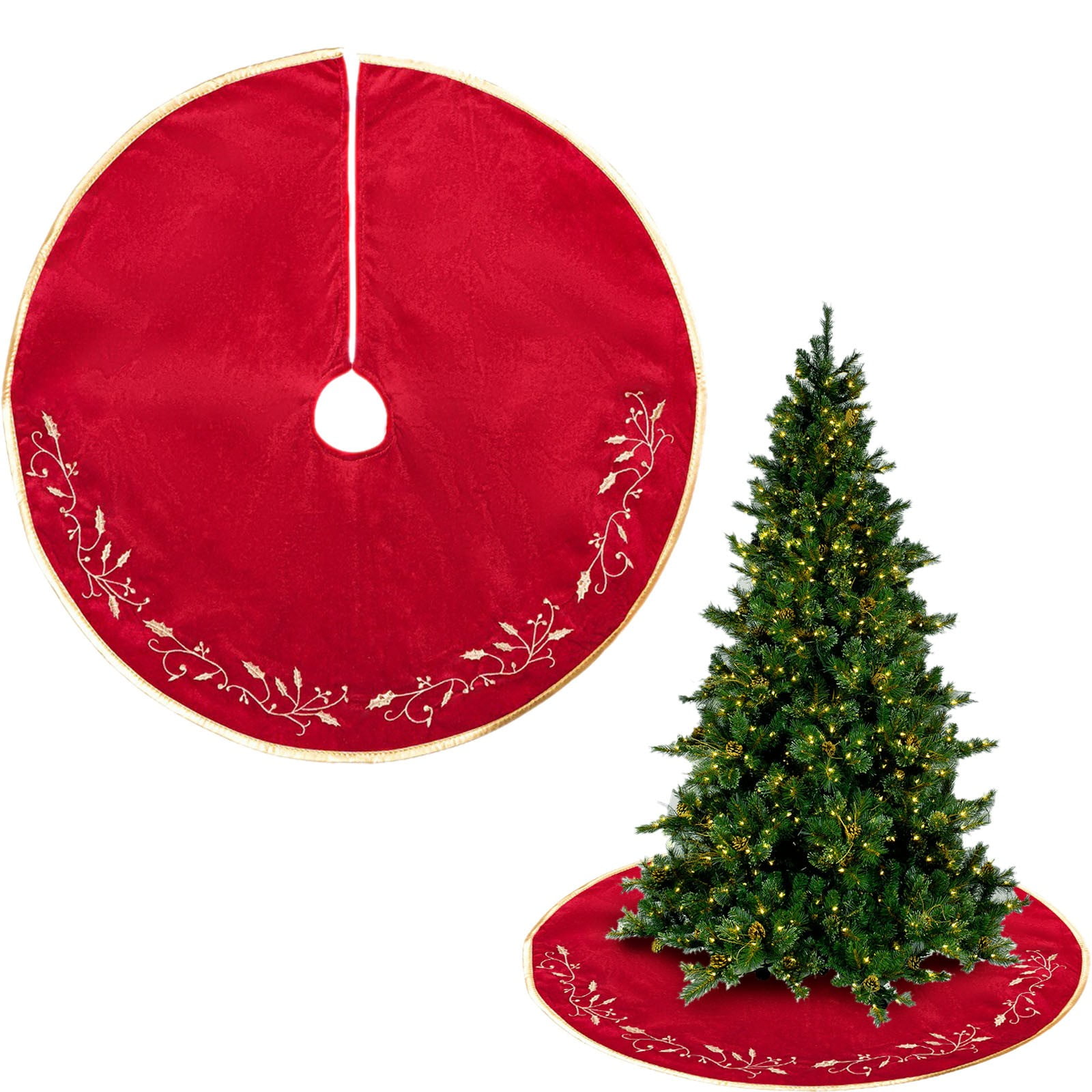 Click here for Xixi Christmas Tree Skirt Large Velvet Plush Tree... prices