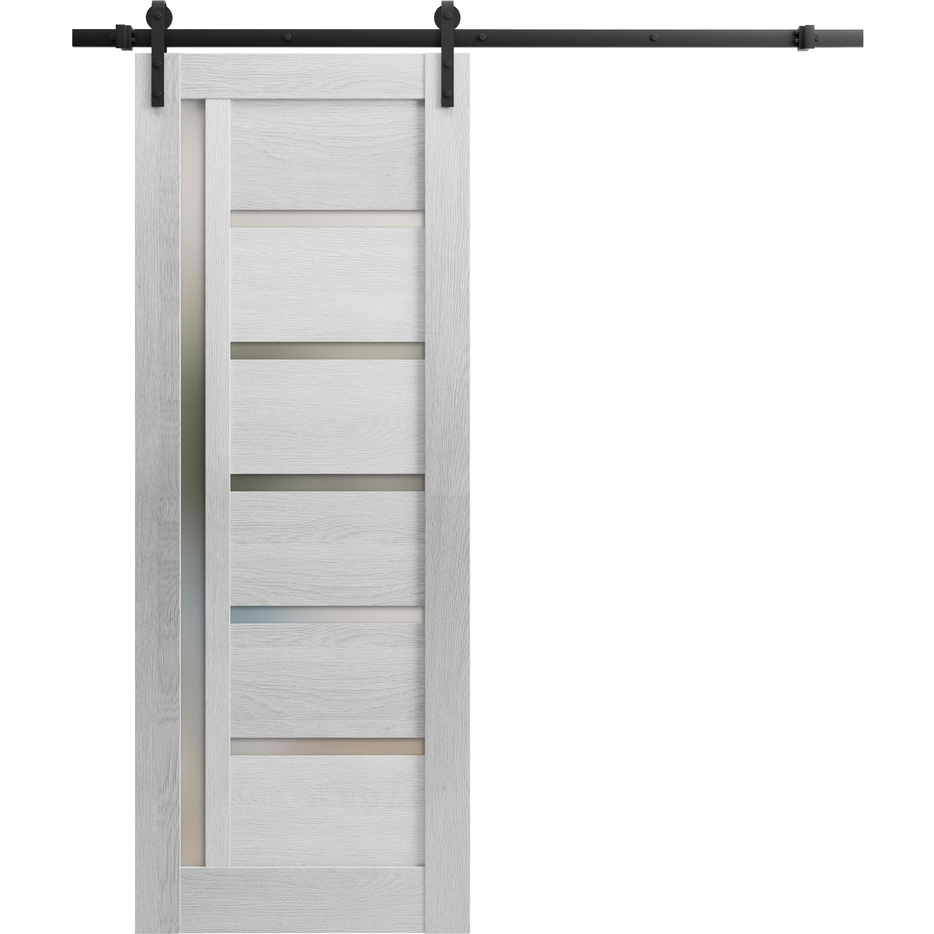Sturdy Barn Door 36 x 96 inches | Quadro 4088 Light Grey Oak with ...