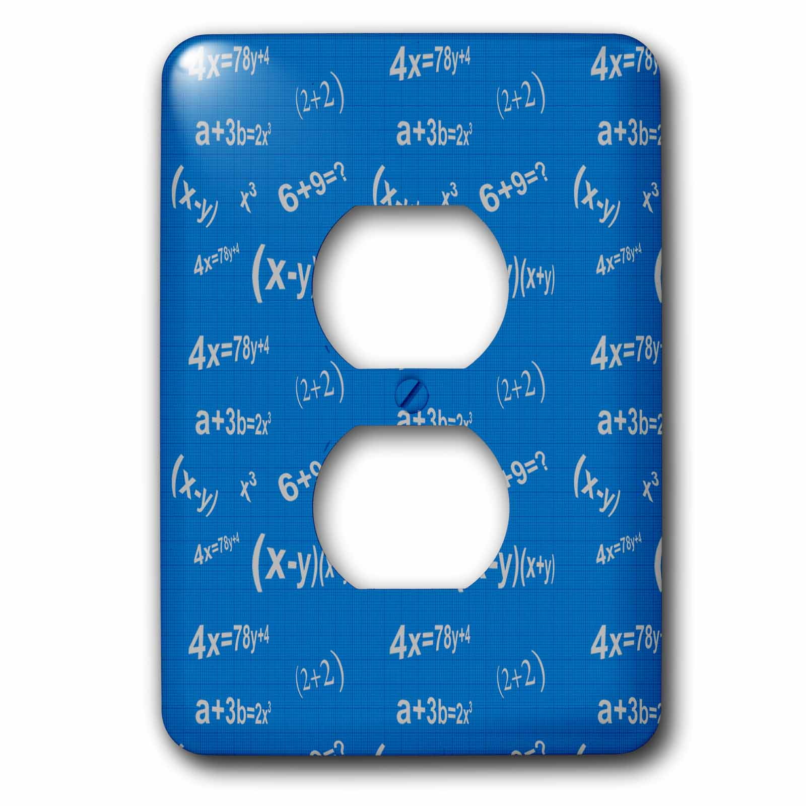 White Math Formulas On A Blue Background 2 plug outlet cover lsp-78191 ...
