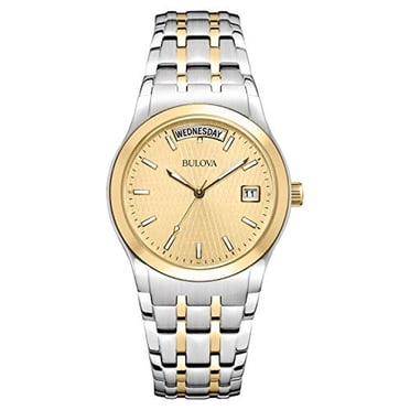 Bulova Sport Black Dial Two-tone Men's Watch 98A199 - Walmart.com