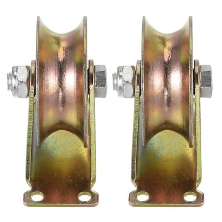 Uxcell 2pcs U Groove Caster 3" U-Shaped Sliding Gate Wheel Load ...
