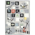 Peanuts Rock Star Area Rug by Nourison, Gray - Walmart.com