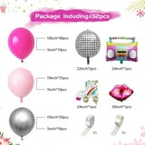 Beyondtrade 130pcs Y2k Hot Pink Silver Disco Balloons Garland Arch Kit ...