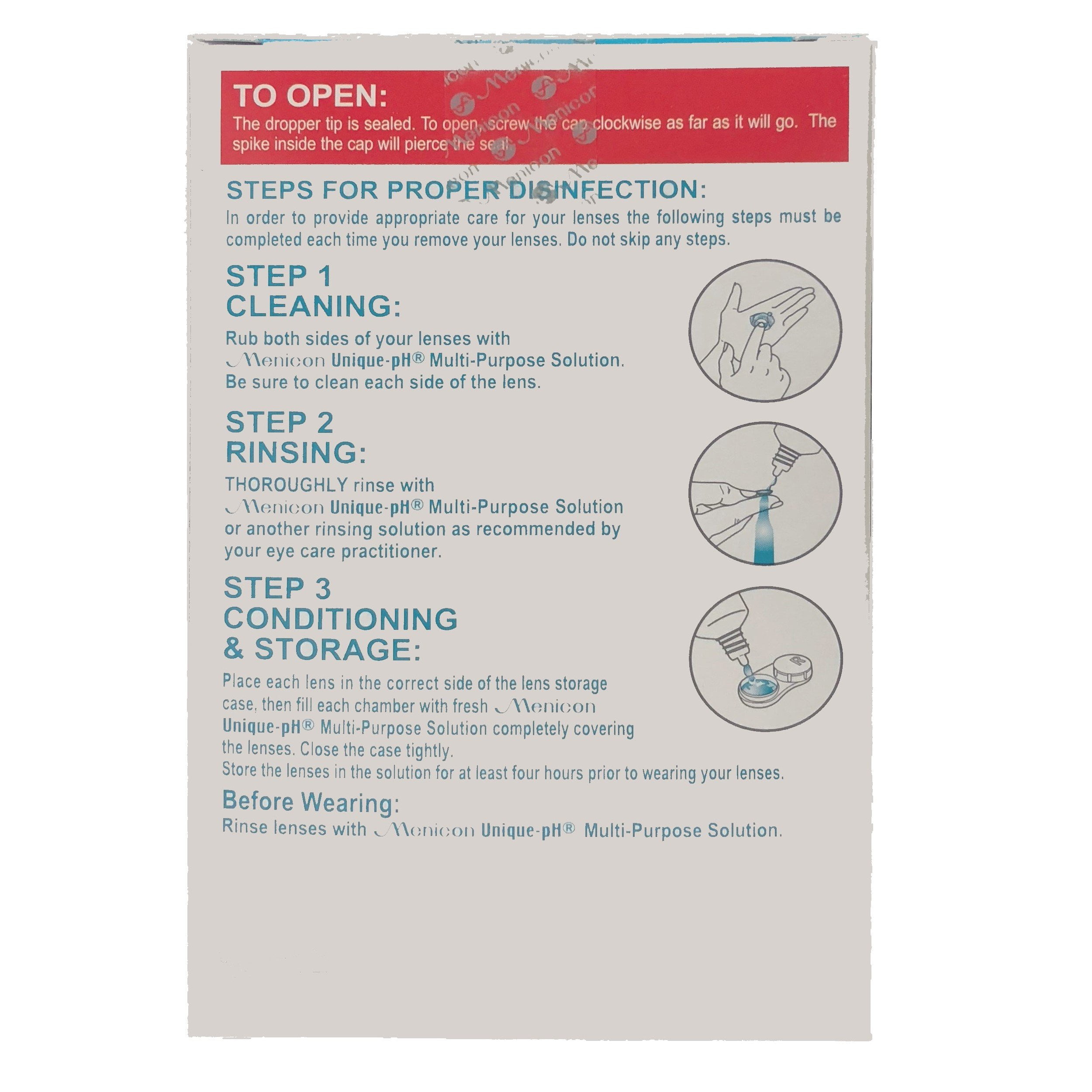 Buy Menicon Unique pH Travel Pack 2.5 Oz, LacriPure Saline 7 Vials and ...