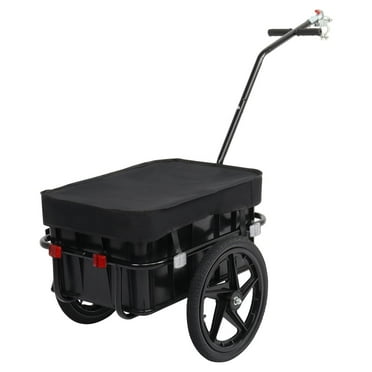 Xspec Bicycle Pull Behind Cart Wagon, 2-in-1 Bike Cargo Trailer ...