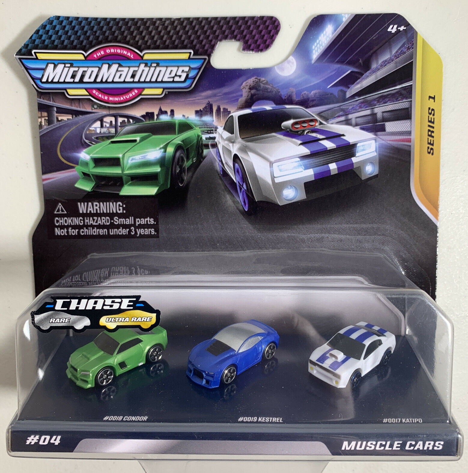 MICRO MACHINES MUSCLE CARS SET SERIES 1 WITH CONDOR, KESTREL & KATIPO ...