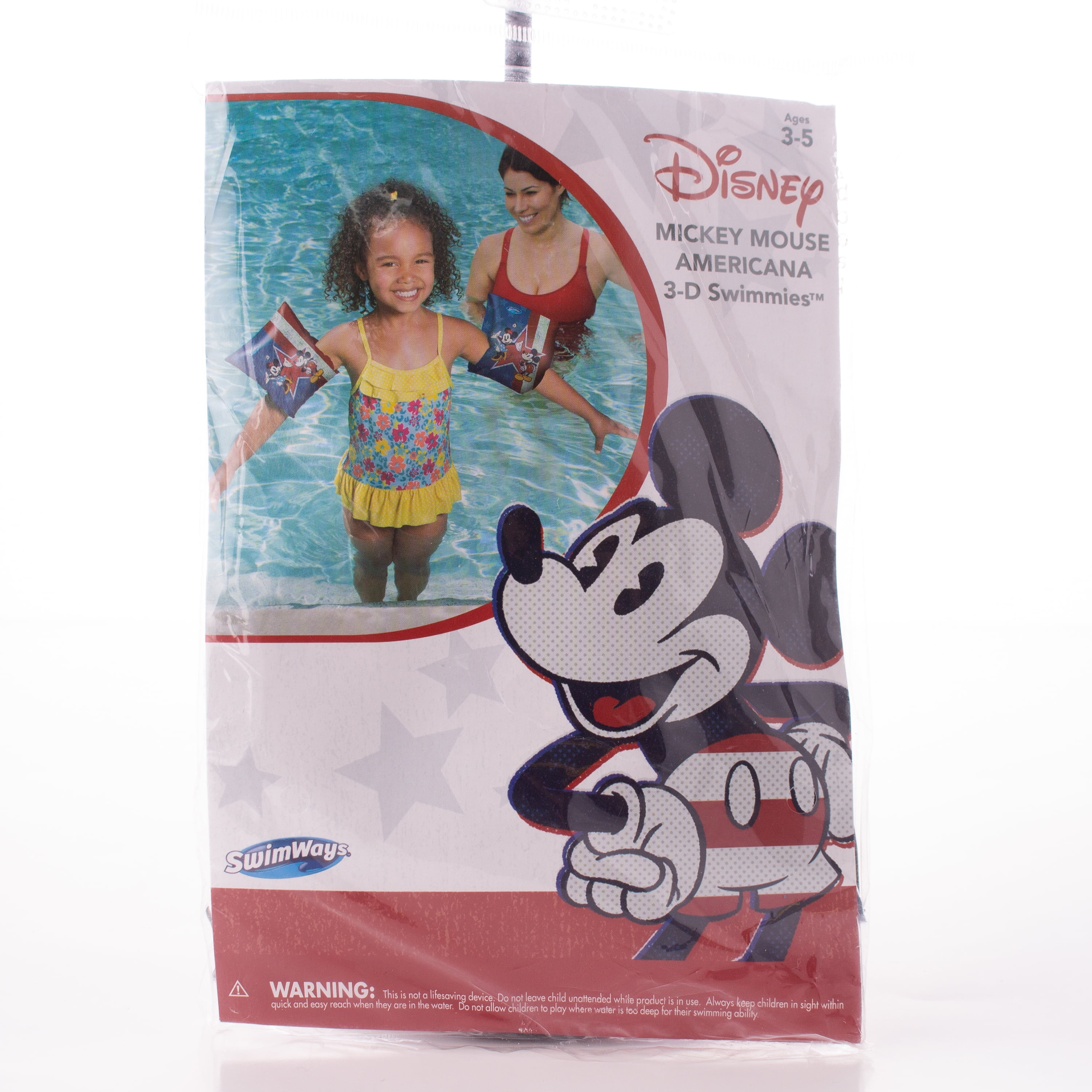 Swimways Disney Mickey Mouse Americana 3-D Swimmies 2pc O/S Floaties ...