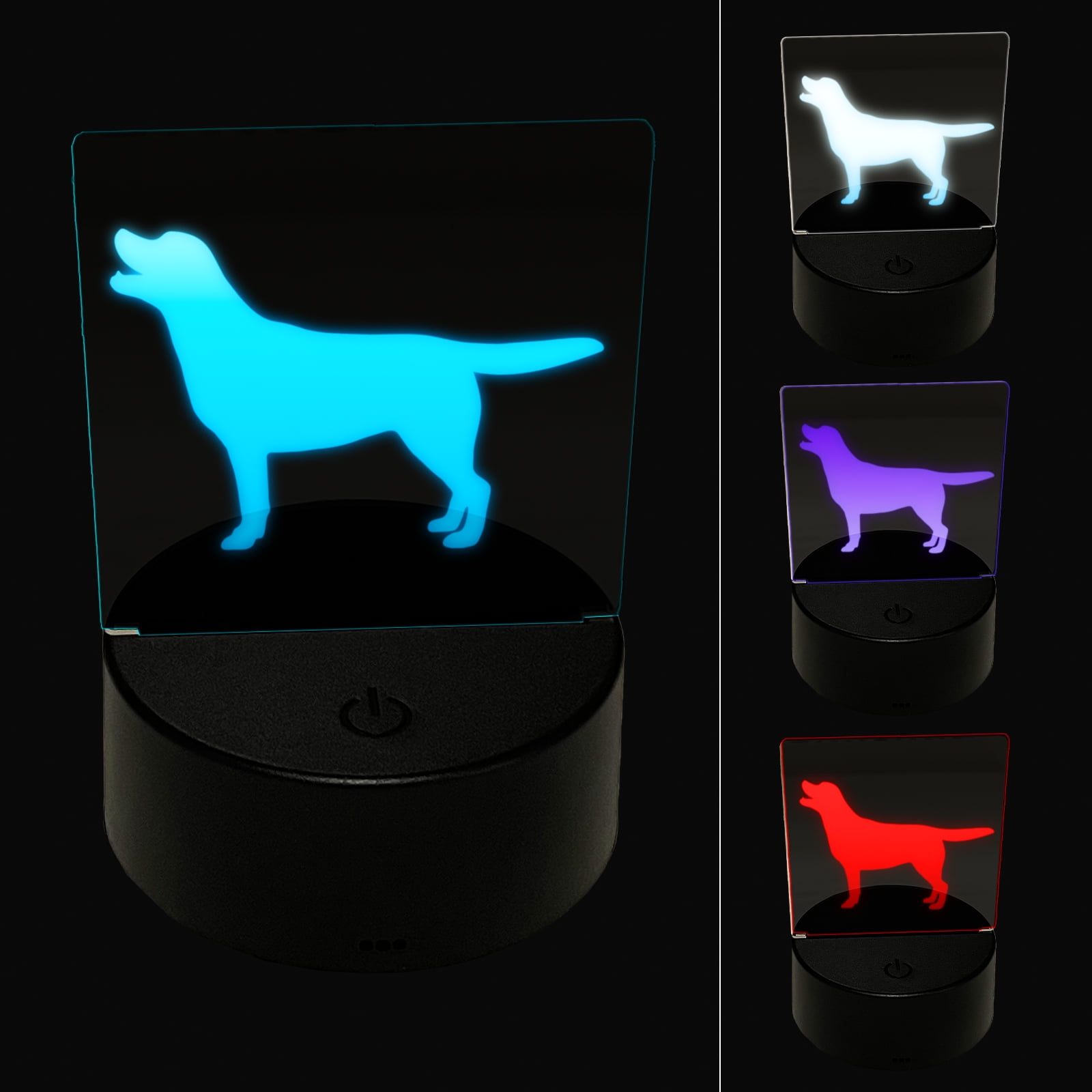 Labrador Retriever Dog Solid LED Night Light Sign 3D Illusion Desk ...