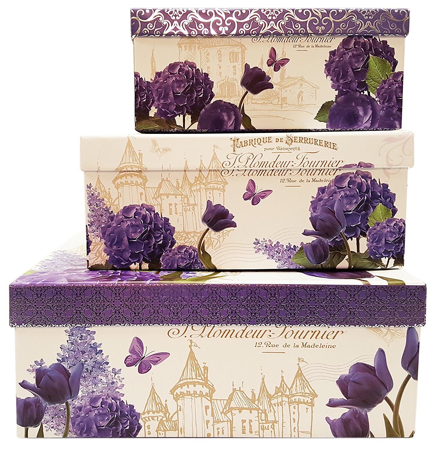 Alef Elegant Decorative Themed Nesting Gift Boxes 3 Boxes Nesting Alef Elegant Decorative Themed Nesting Gift Boxes 3 Boxes Nesting