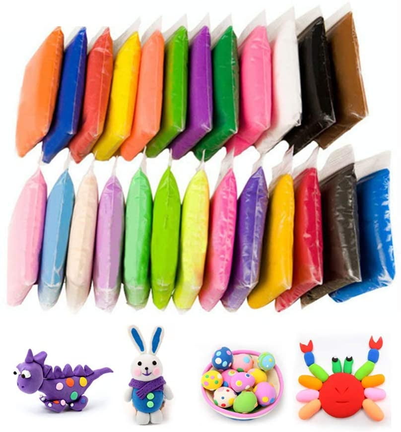 Modeling Clay Air Dry Clay 24 Colors Ultra-light Magic Clay Dough ...