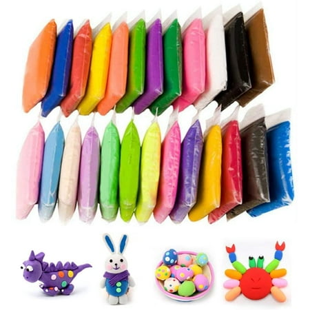 Modeling Clay Air Dry Clay 24 Colors Ultra-light Magic Clay Dough ...