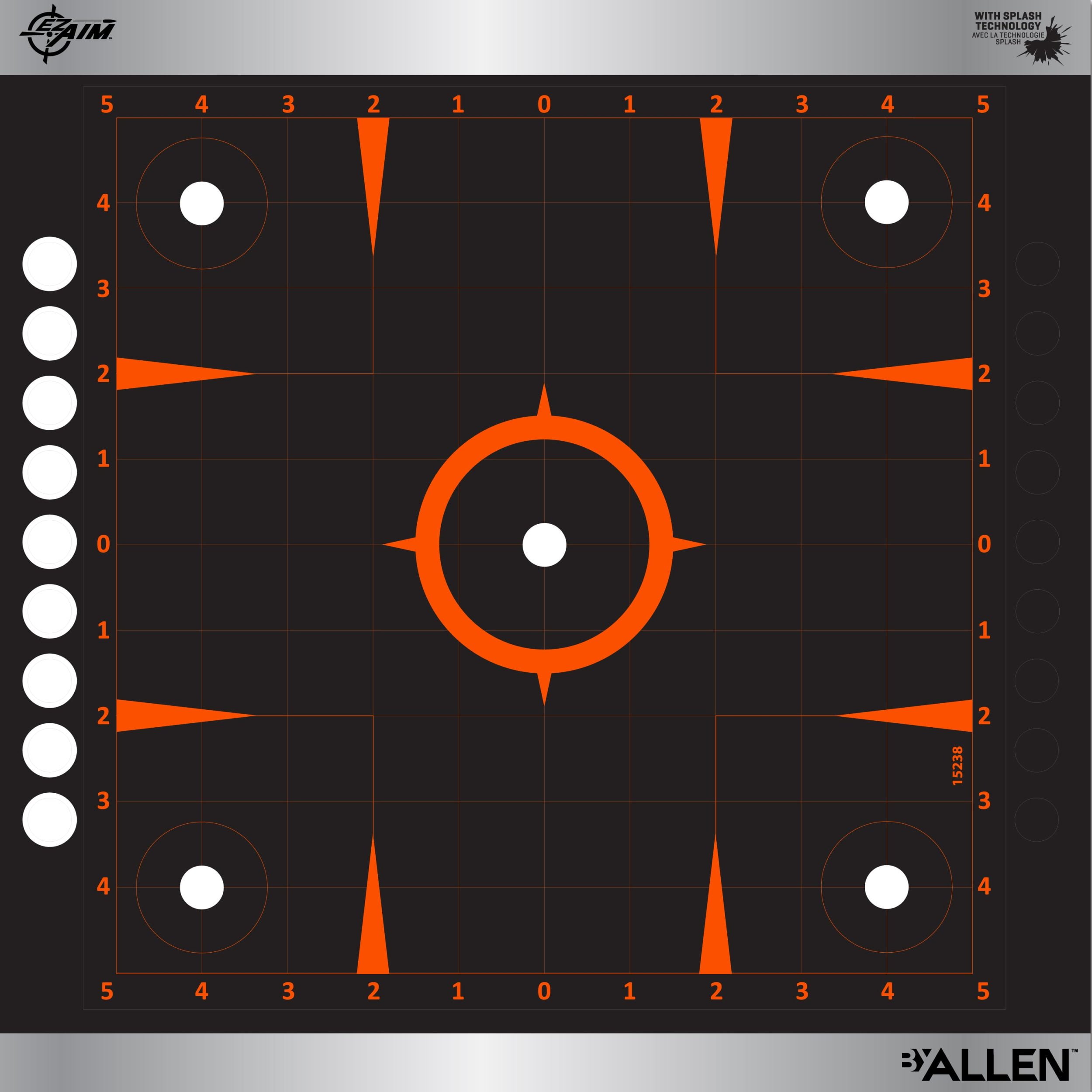 Ez Aim Adhesive Splash Reactive Paper Shooting Targets, Accuracy Grid ...