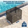 Wisykoke Heavy-Duty Pool Storage Bin with Locking Casters, Large ...