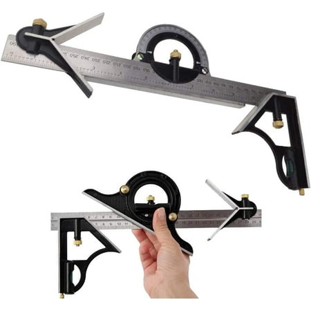 ShenMo Combination Square 300mm Center and Reversible Protractor Heads ...