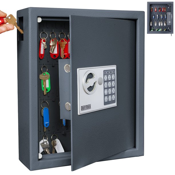 DuraBox 40 Keys Cabinet with Digital Lock - Electronic Key Safe, Steel ...