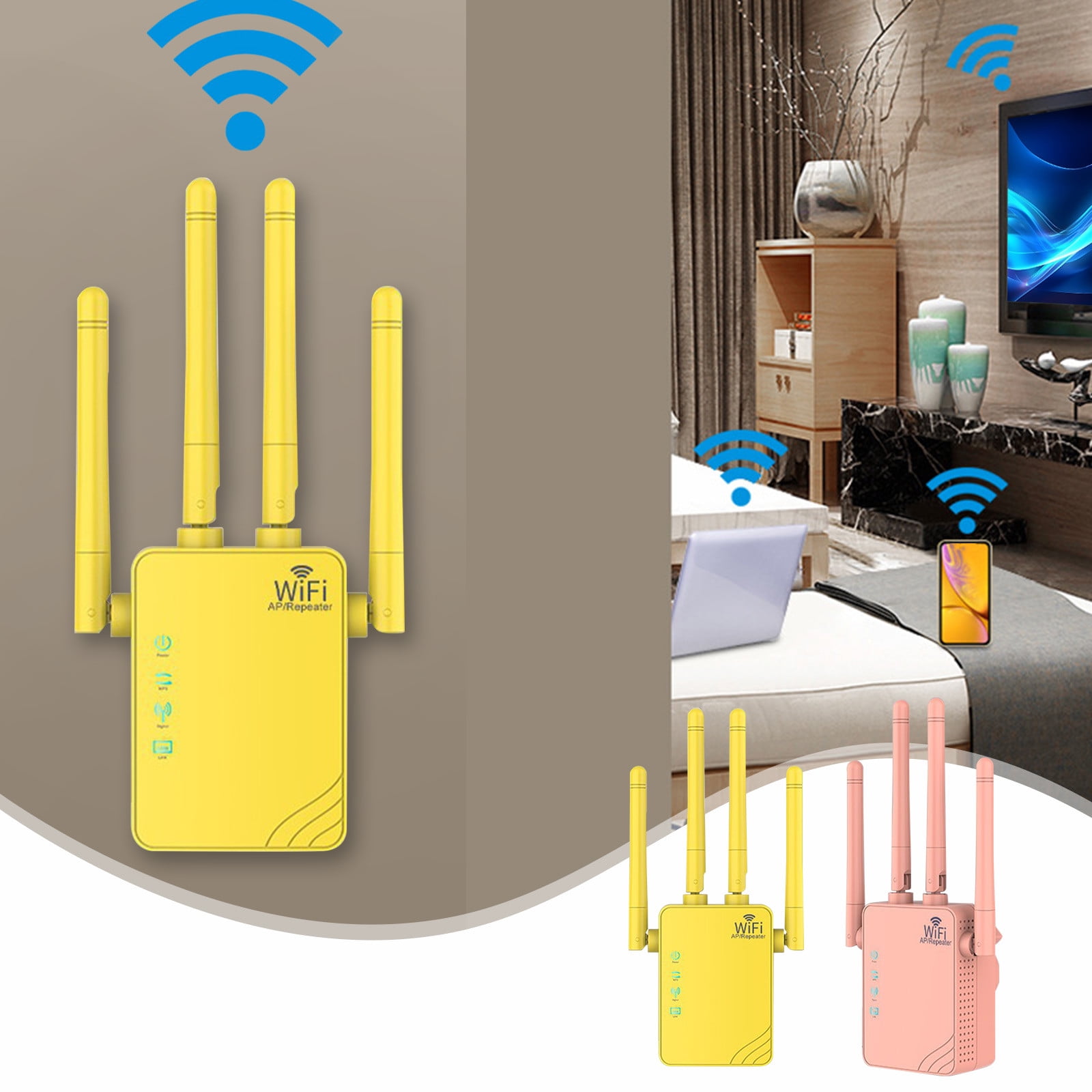 XWSHYW Enrutadores Inalámbricos Amplificador de Extensión de Señal Wifi ...