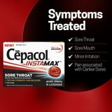 Cepacol InstaMax Sore Throat Lozenges, Powerful Symptom Relief, Oral ...