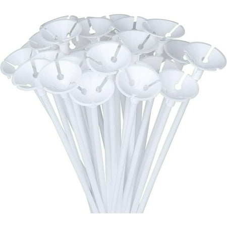 Balloon Support Rods, 100 Pieces Balloon Cup with Stick Holder for ...