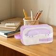 AZXY Macaron Color Block Multi-layer Compartment Fabric Pen Pouch ...