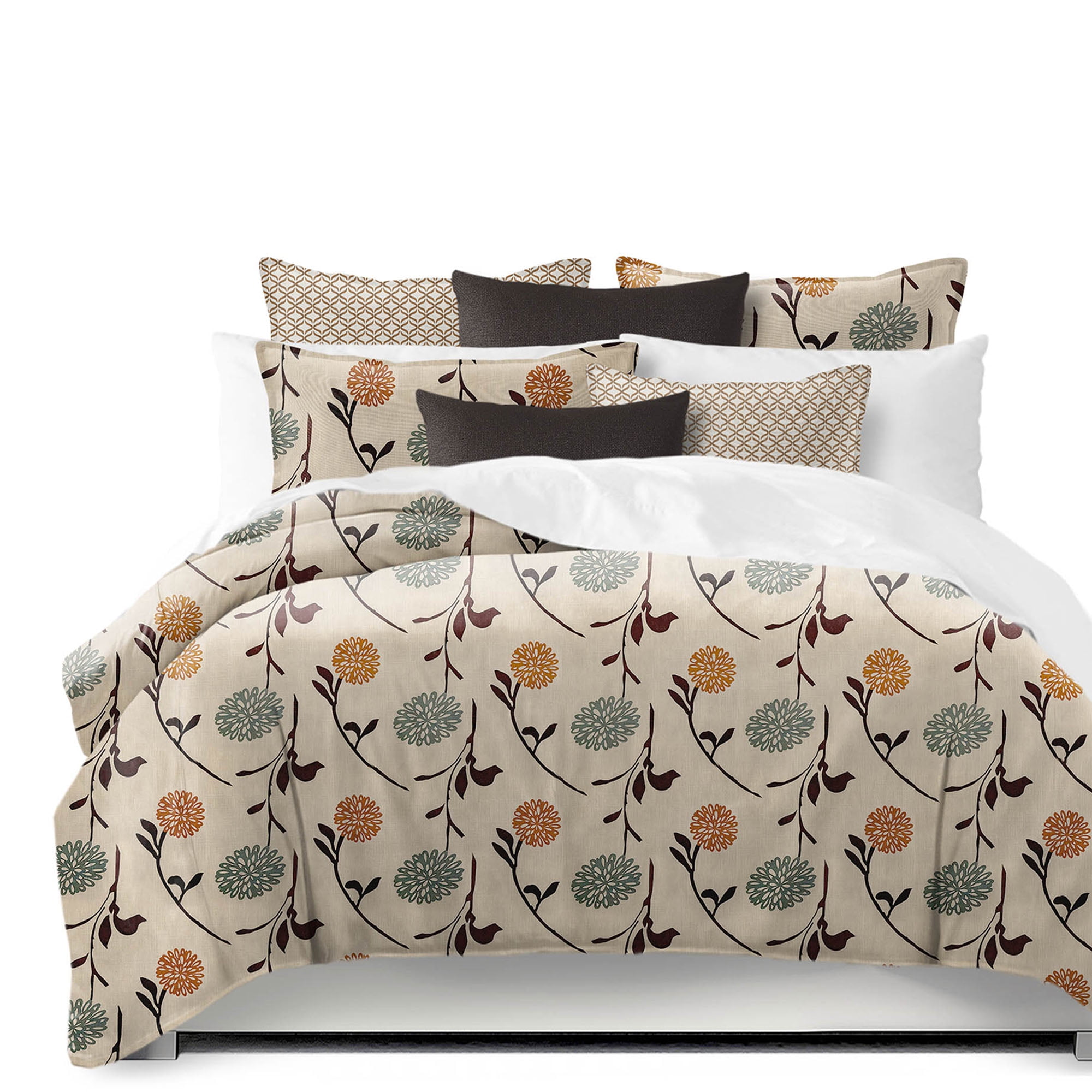 Grace Beige Duvet Cover Set Super Queen - Walmart.com