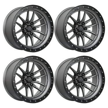 4 x Lock Offroad 50Cal Matte Gray Wheels 6x139.7 20x9 -12et Truck Suv ...