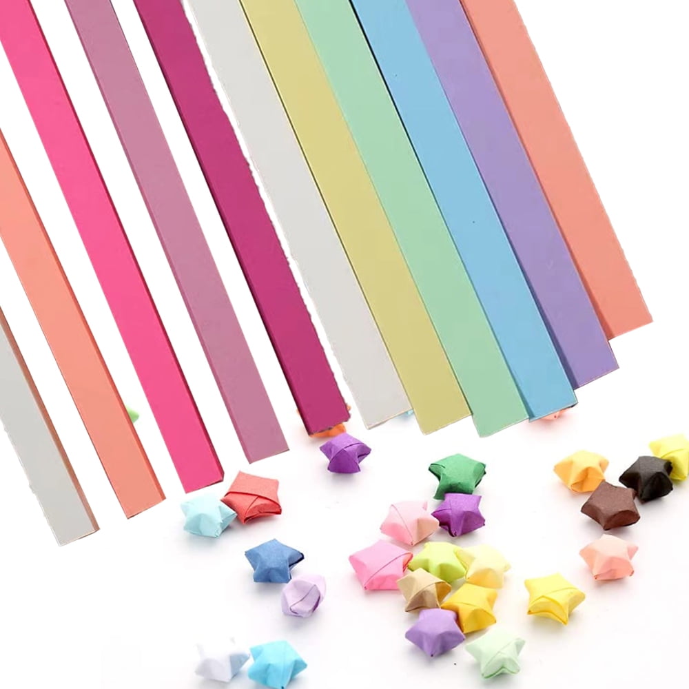 1080 Sheets Origami Stars Paper, Double Sided Colors Decoration Paper ...