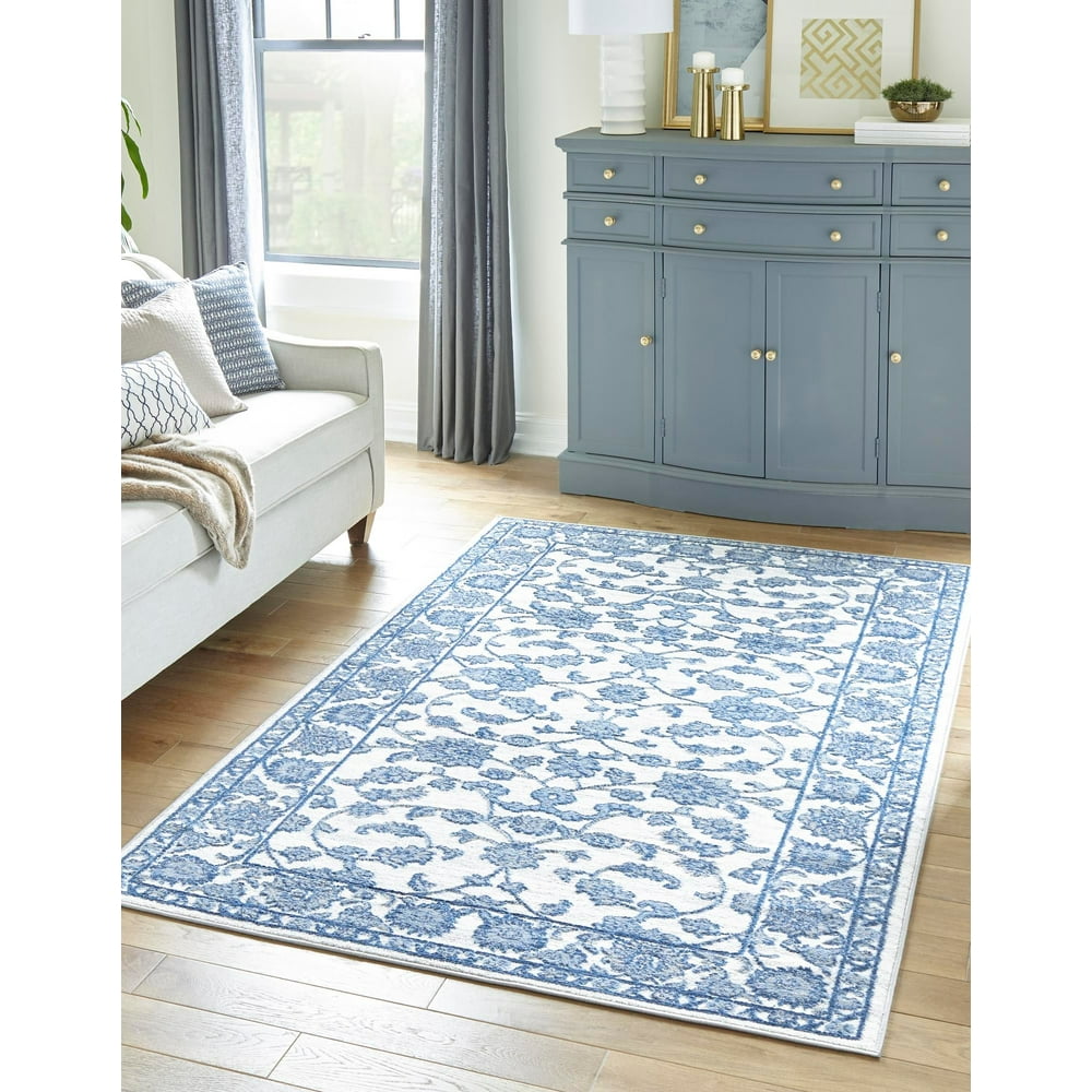 Rugs.com Boston Collection Rug – 4' x 6' Ivory Low-Pile Rug Perfect For ...