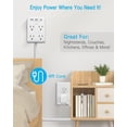 Flat Multi Plug Extender with 3 Wall (1 Type C), 4 Outlet Wall , 4 ft ...