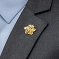 18K Gold Tone lapel Pins Brooch for Men Suit, Metal Flower Brooch Pins ...
