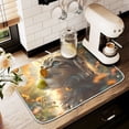 Dish Drying Mat for Kitchen Counter 16x18 Beautiful Garden Cat ...